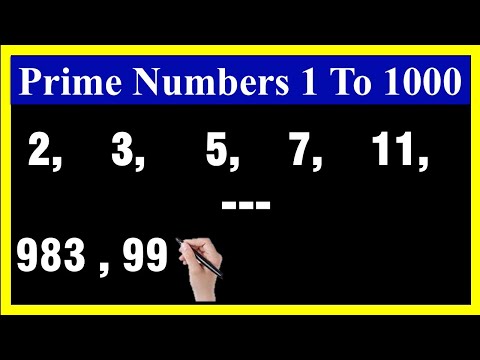 Prime Numbers between 1 to 1000