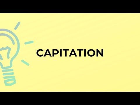 What is the meaning of the word CAPITATION?