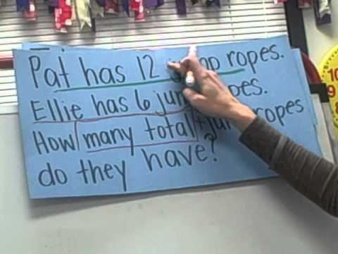 1st Grade Solving Story Problems with Magic Words.AVI