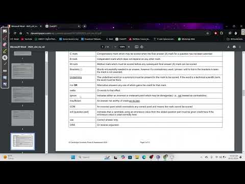 Cambridge IGCSE Mark Scheme Explained (by tareq)