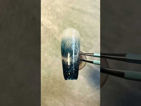 30 EASY nail ideas!💅 |Dark Blue Diamond gel with Silver Gradient Nail art suitable for daily ✨