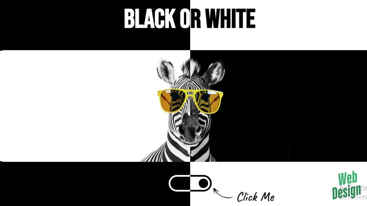 Black & White Magic! 🦓✨ Stylish Toggle Switch with HTML, CSS & JavaScript