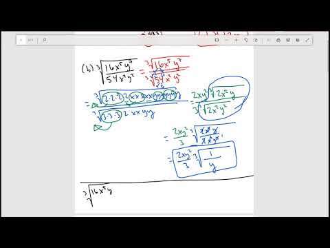 Math 96: Simplifying Radical Expressions continued