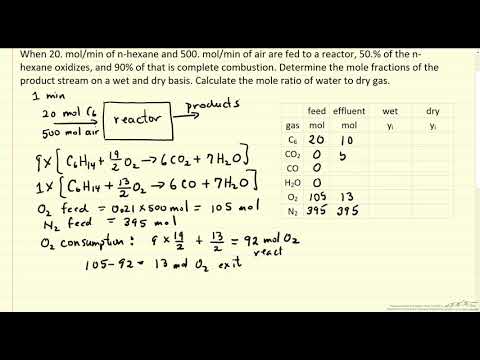 Calculate Mole Fractions on Wet and Dry Basis