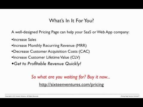 SaaS Pricing Page Success Formula - Overview