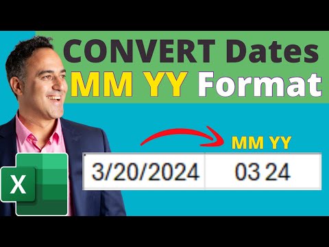 How to Format a Date to Month and Year (MM YY) in Excel