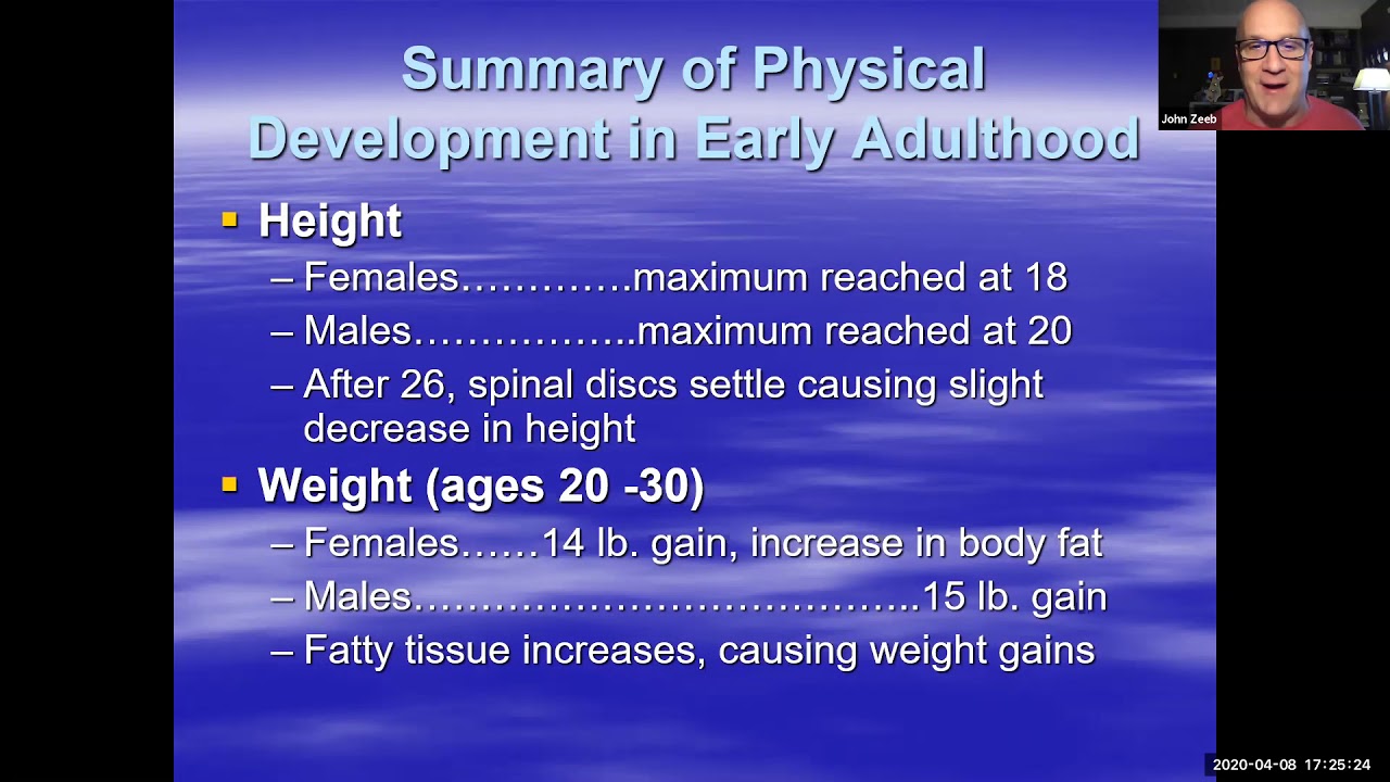 Physical Development in Early Adulthood