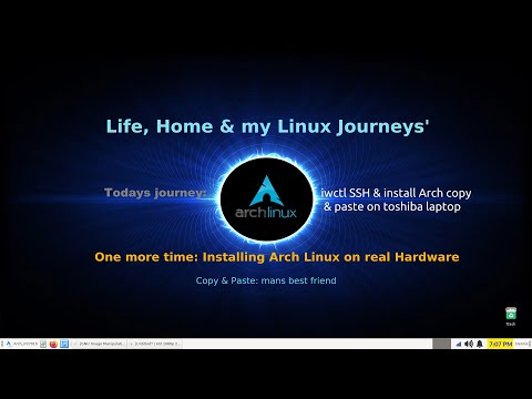 Arch Linux:12/2020, From iwctl To SSH To Remote C & P Installation of Arch Linux On A Toshiba Laptop