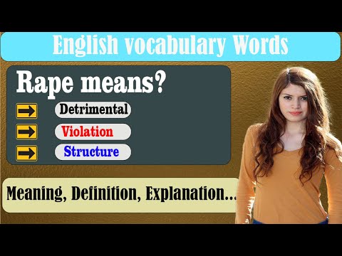 What does Rape mean? | What is Rape ? | Rape meaning in English | English Grammar