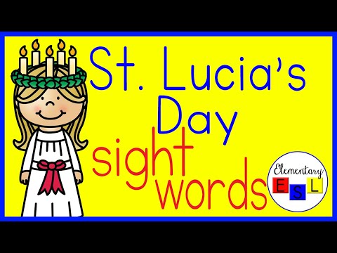 Learn About St. Lucia's Day AND Practice Sight Words! (for Kindergarten with Visuals for ELLs)