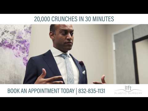 Abs from EMSCULPT with Houston Board Certified Plastic Surgeon Dr. Patel at Lift Plastic Surgery