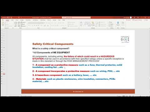 Critical components - IEC 60601