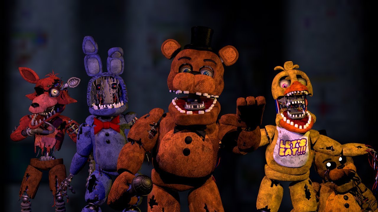 Withered Animatronics (FNAF C4D Speedart)