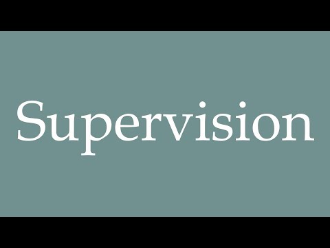 How to Pronounce ''Supervision'' Correctly in French