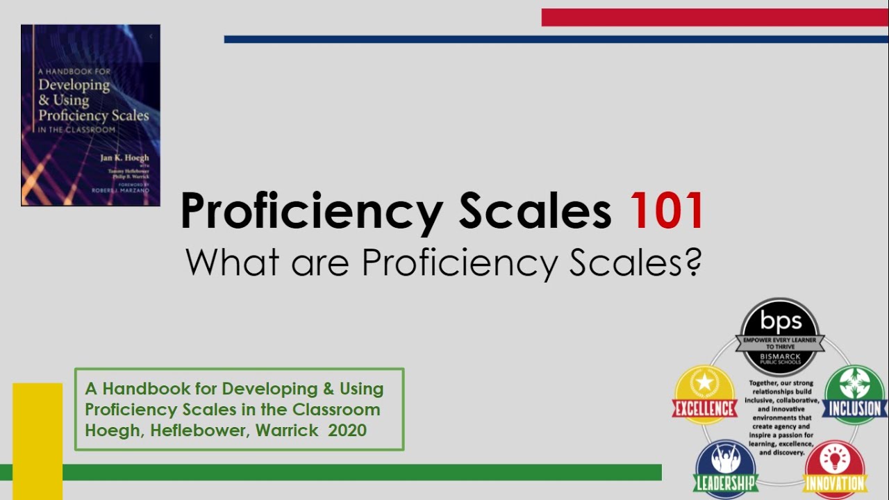 Proficiency Scales 101  What are Proficiency Scales  1