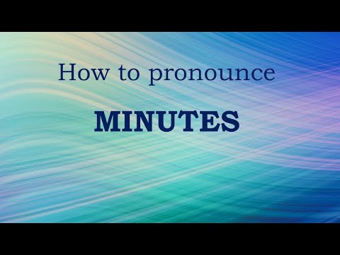 How to pronounce MINUTES in English (Mini Tutorial) #pronunciation