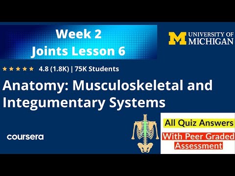 Coursera Anatomy specialization joints lesson 6 quiz answers || week 2 quiz answers
