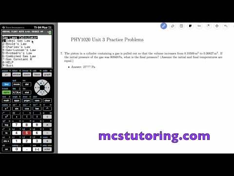 Solving Gas Law Problem TI-84 | Boyle's Law Example PHY1020 #chemistry #gaslaws #ti84programs