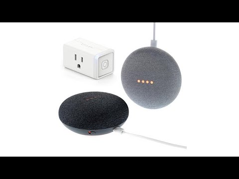 2pack Google Home Mini Smart Speakers with Smart Plug Bu...