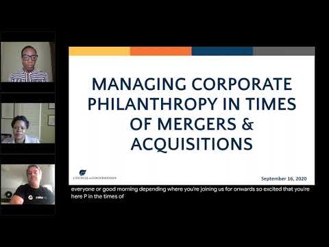 Managing Corporate Philanthropy in Times of Mergers & Acquisitions