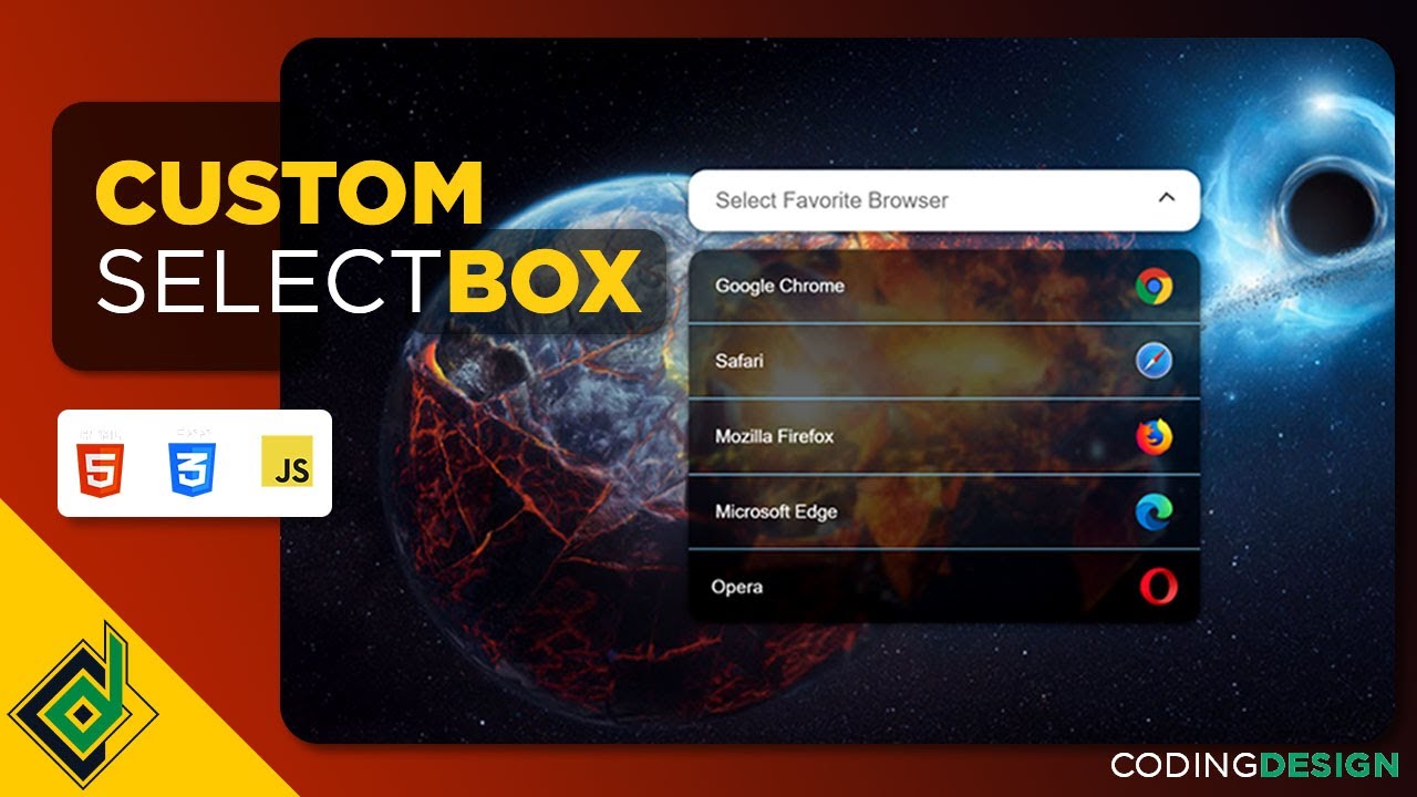 Build Custom Select Box | Dropdown Menu With HTML CSS & JavaScript