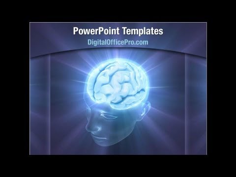 Human Brain PowerPoint Template Backgrounds - DigitalOfficePro #08734