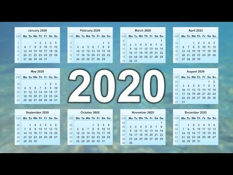 Calendar 2020