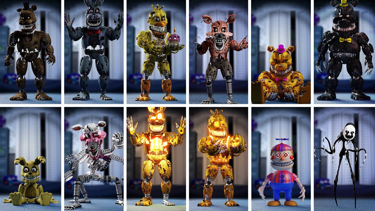 Five Nights at Freddy's 4 Animatronics Workshop Animations