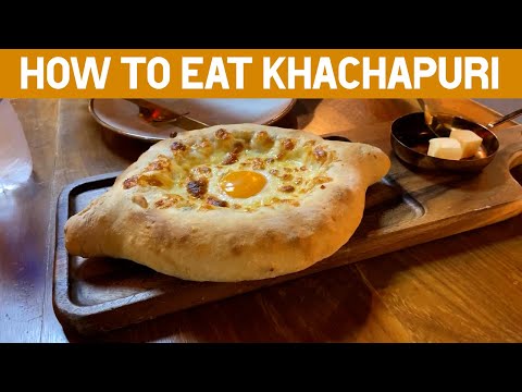 🇬🇪How To Eat Khachapuri - Old Tbilisi Restaurant in Dubai's Global Village
