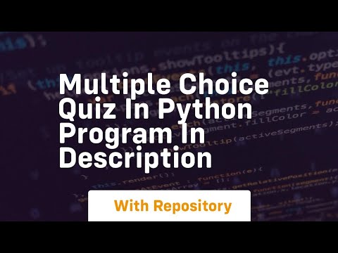 Multiple choice quiz in python program in description