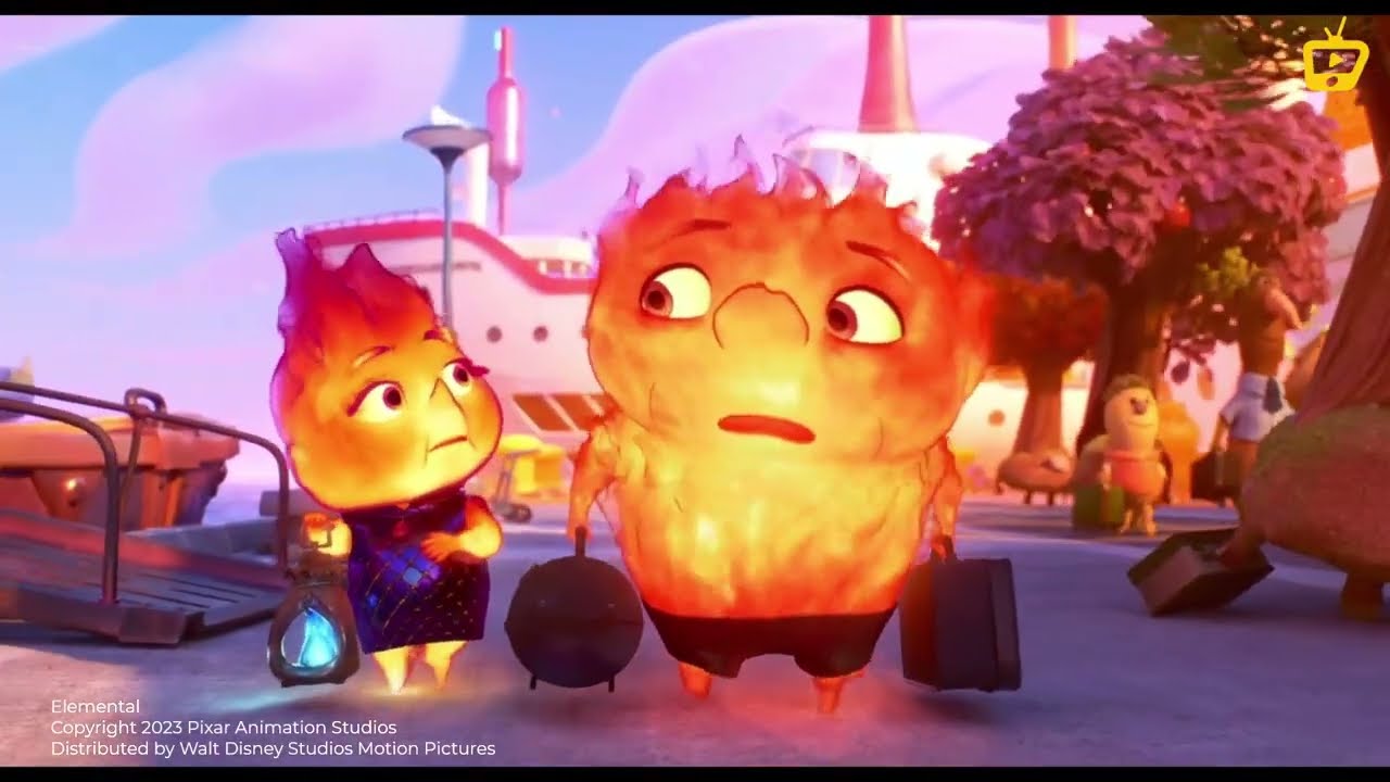 ELEMENTAL (2023) *HD* OPENING SCENE The Lumes arrive at Element City