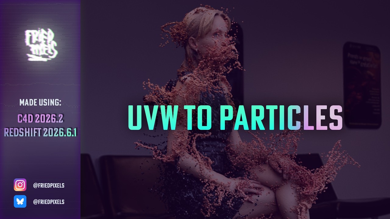 C4D 2026 UVW to Particles