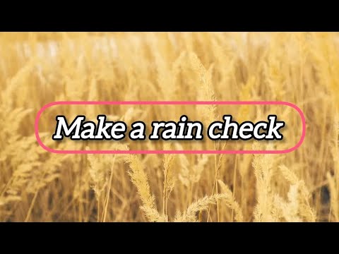 phrase of the day |make a rain check |meaning with examples both in hindi and English