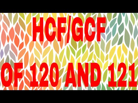 HCF of 120 and 121|GCF of 120 and 121