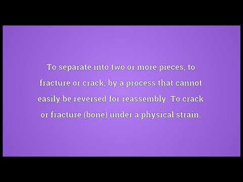 break meaning in English