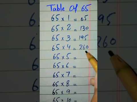 Table Of Sixty Five 🤩😃 || #maths #table #multiples #65 #calculation #viral #viralvideo #shorts