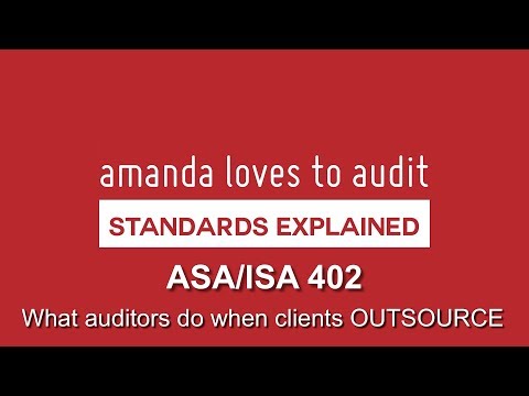 Client OUTSOURCING! What should auditors do? ASA/ISA402 explained