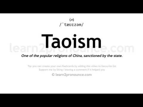 Taoism pronunciation and definition
