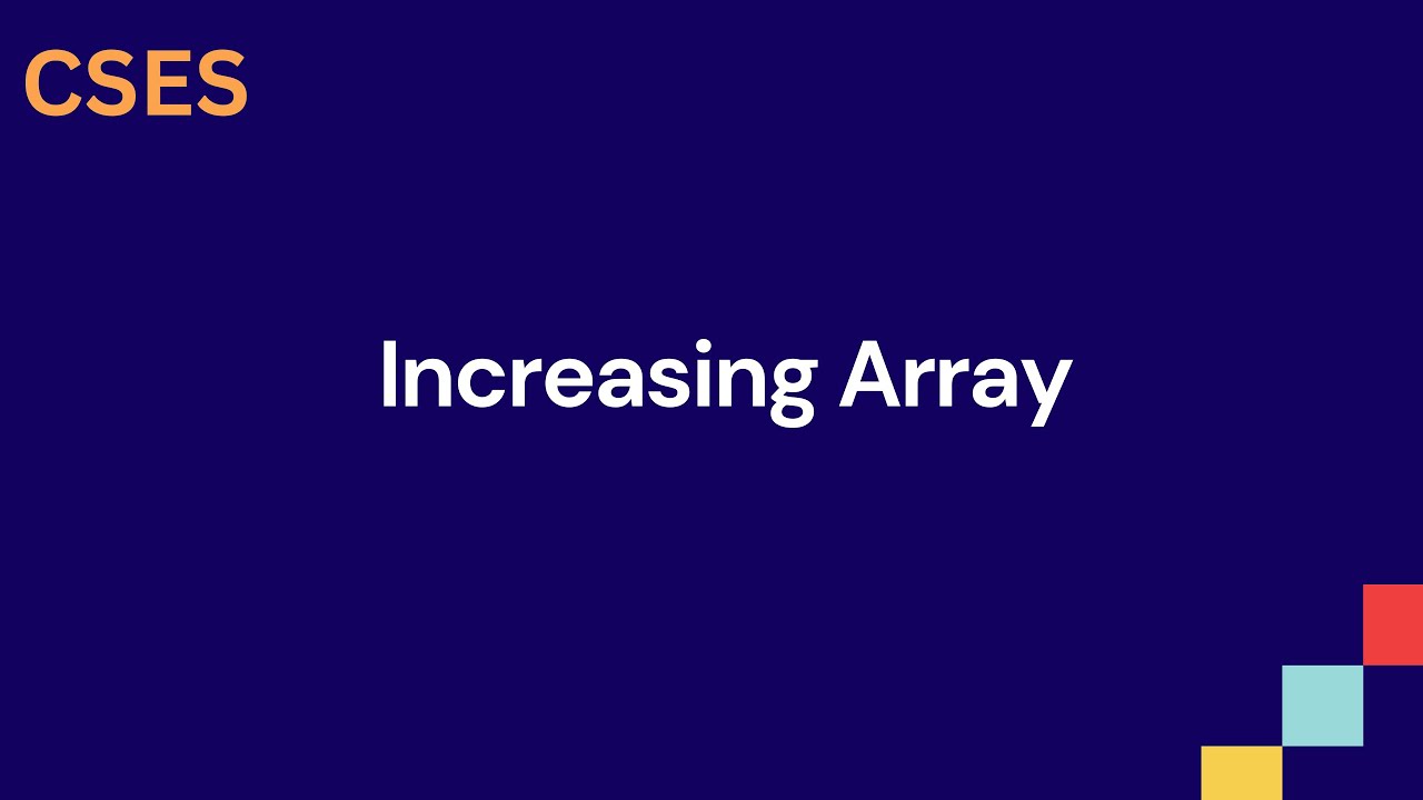 CSES : Increasing Array in Arabic