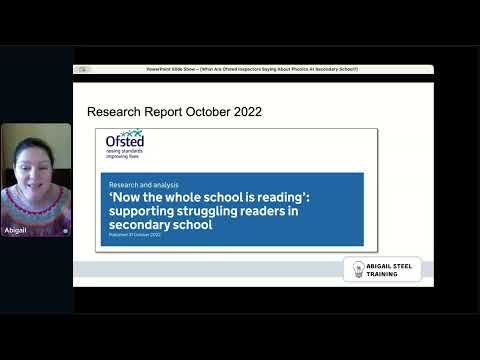 What Are Ofsted Inspectors Saying About Phonics At Key Stage 3+?