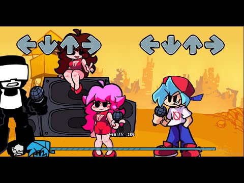 Friday Night Funkin' guns remake tankman vs bf and cherry gf