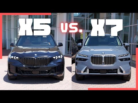 Car Comparison: 2024 BMW X5 vs. 2023 BMW X7! (Size, Engines, Comfort + More Compared)!