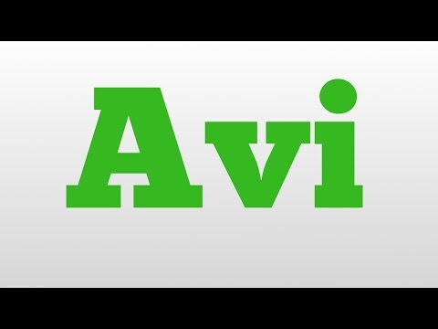 Avi meaning and pronunciation