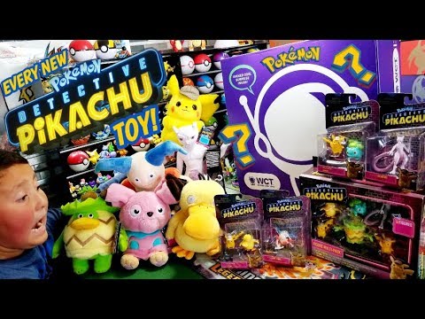 EVERY NEW DETECTIVE PIKACHU TOY! PIKACHU FINDS THE LOST POKEMON MYSTERY ...