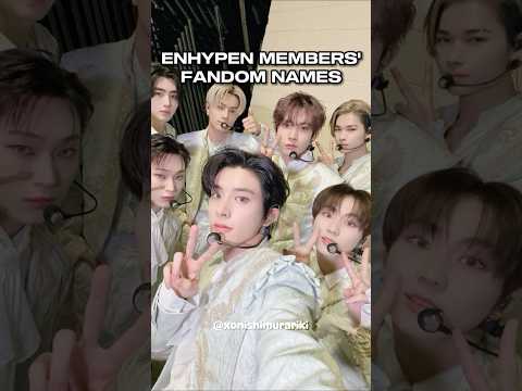 ENHYPEN members' fandom names | #enhypen #heeseung #jay #jake #sunghoon #sunoo #jungwon #ni_ki #fyp