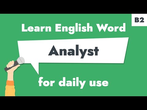 #018 – "Analyst" | Learn B2 English Noun – Make informed decisions at work.