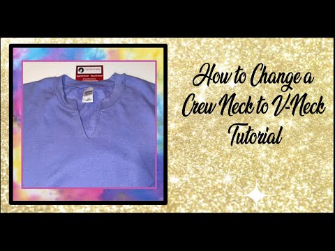 How to Change a Crew Neck to a V-Neck Tutorial