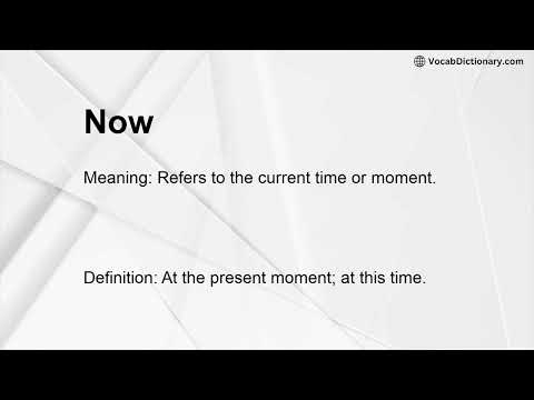 Now Meaning