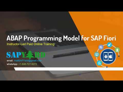 May 16th 2020 Batch 1 - ABAP Programming Model for SAP Fiori