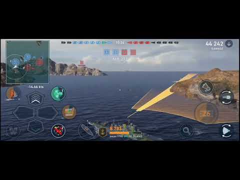 Premium Ship Tier VI "OLAND" Gameplay - World of Warships Legends go Mobile - 2 Kills 44k Dmg.